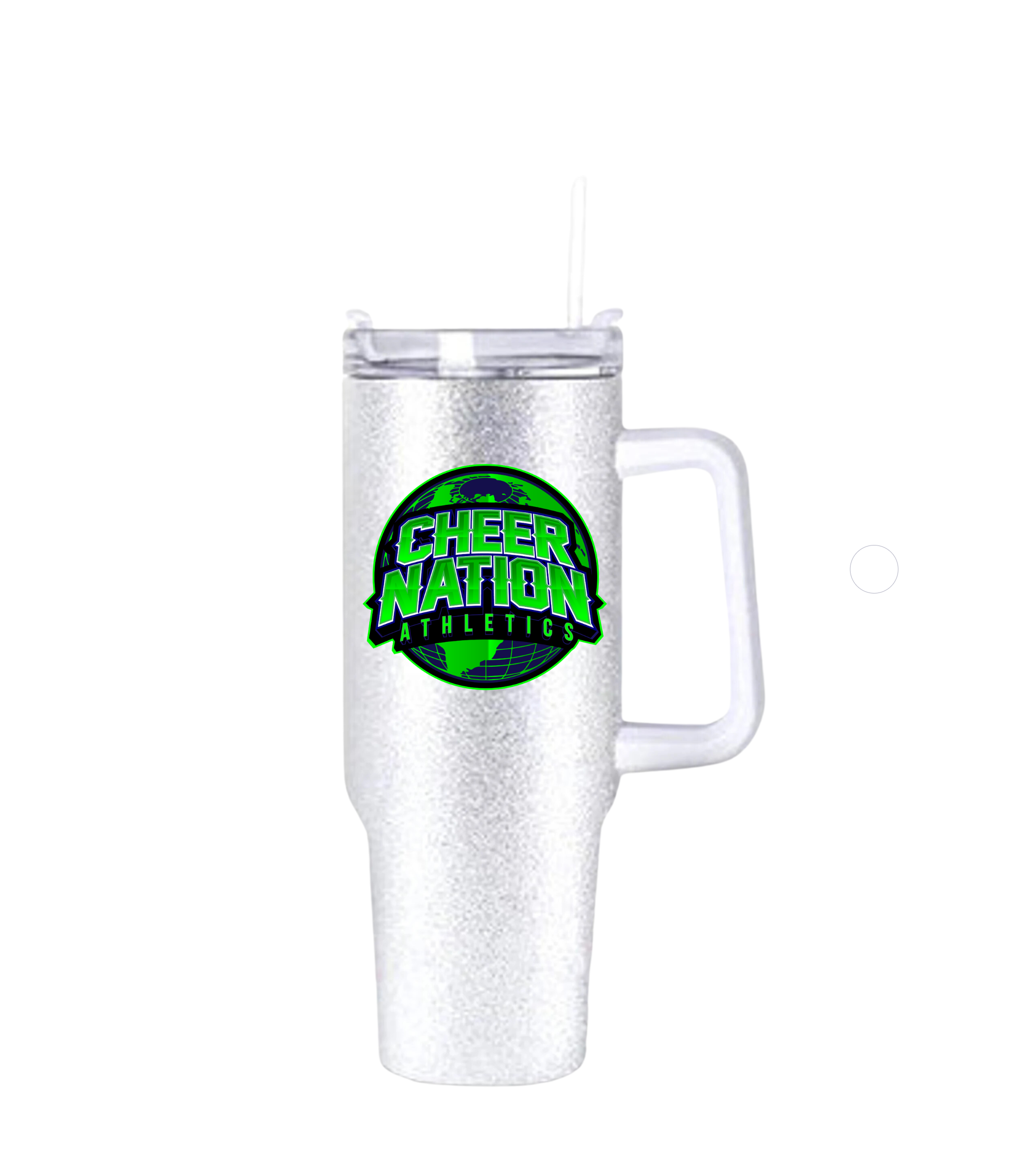 Cheer Nation Glitter Logo Tumbler | Lawless Designs